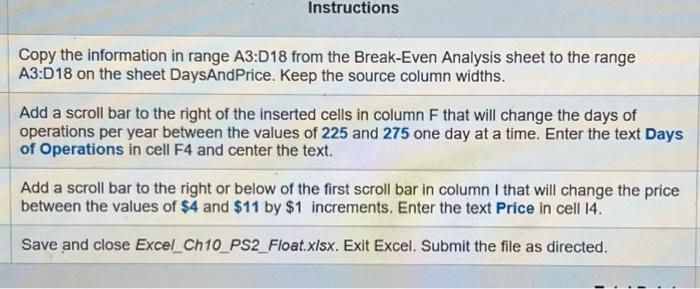 Copy the information in range A3:D18 from the | Chegg.com