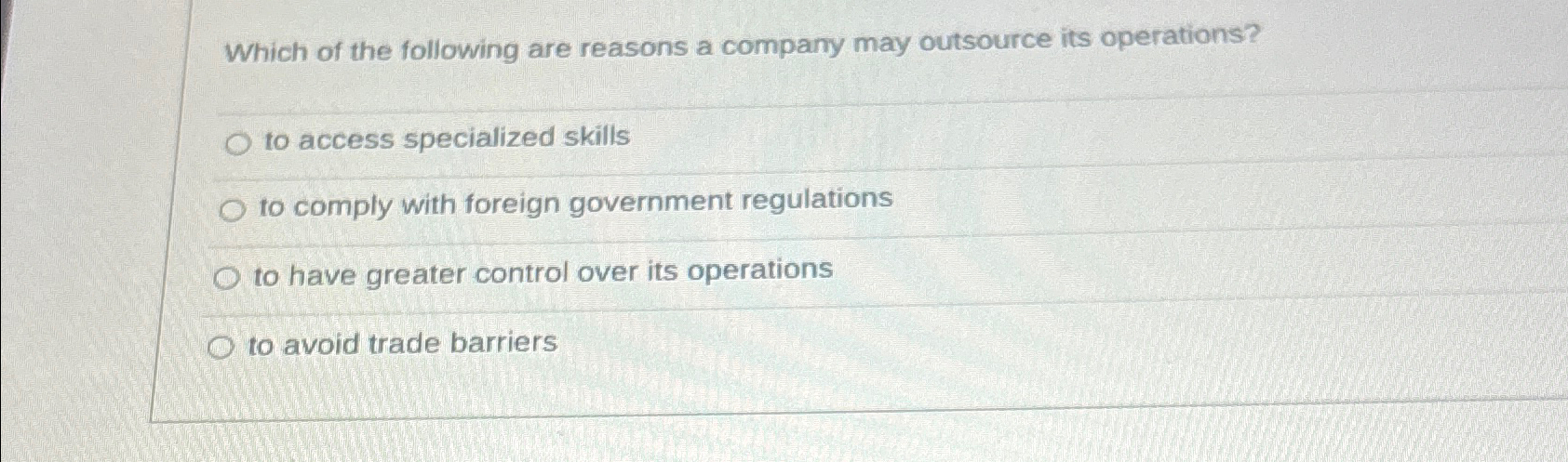 Solved Which of the following are reasons a company may | Chegg.com