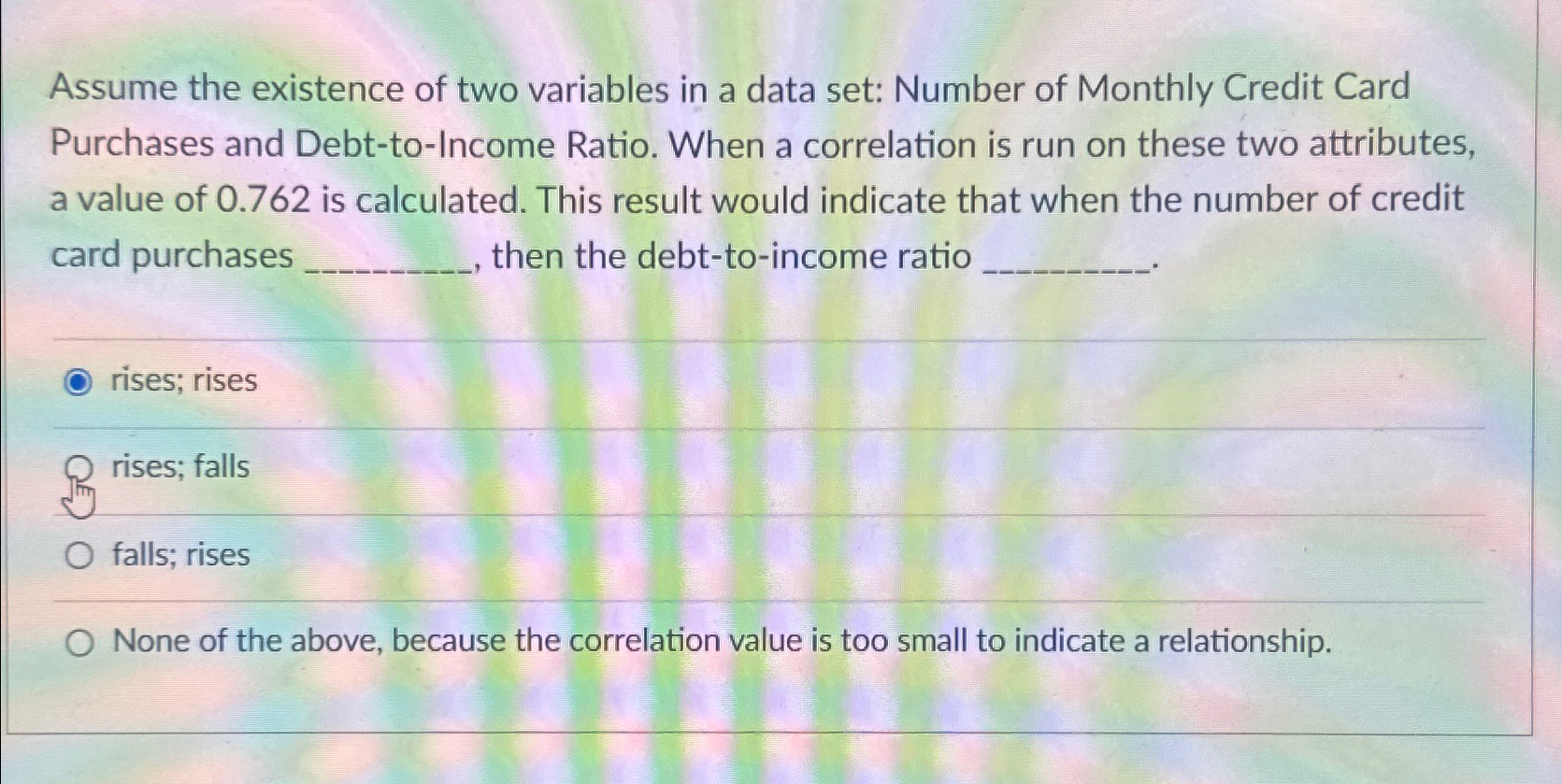 Solved Assume the existence of two variables in a data set: | Chegg.com
