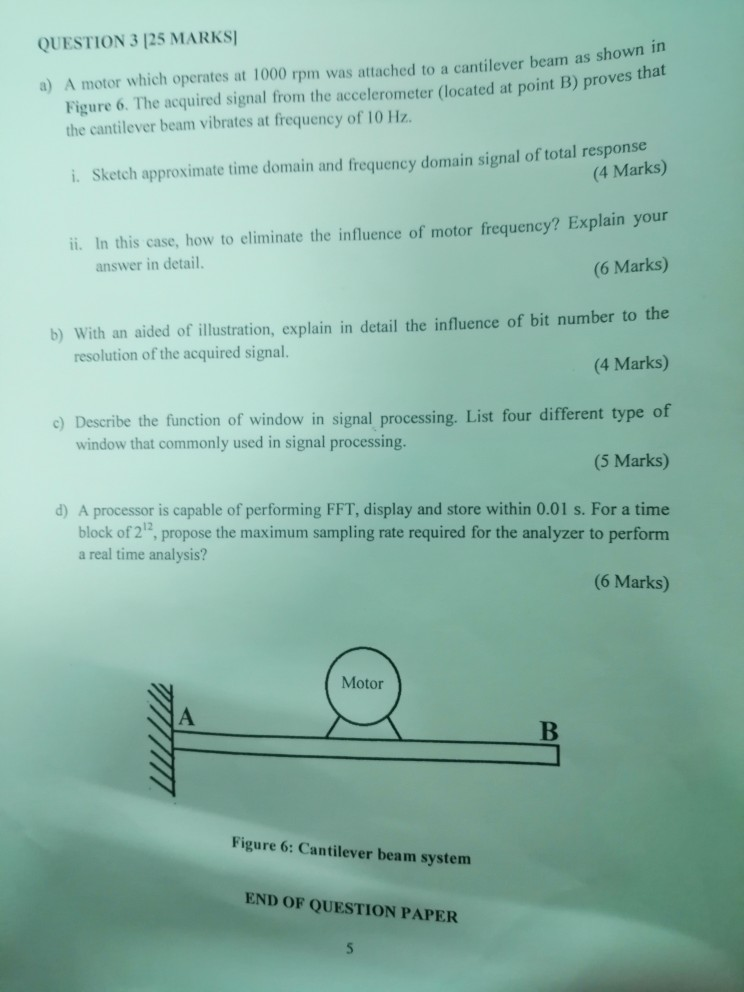 QUESTION 3 (25 MARKS a) A motor which operates at | Chegg.com