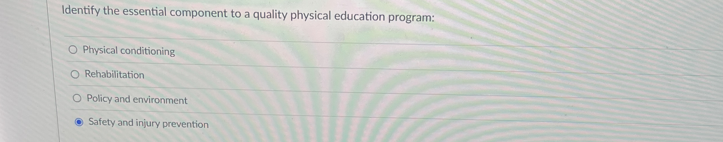 Solved Identify the essential component to a quality | Chegg.com