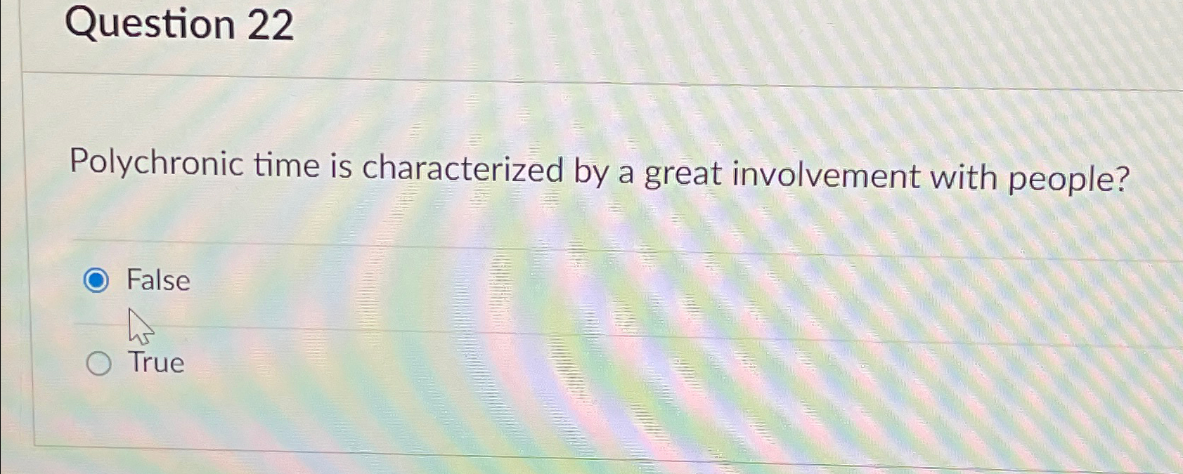 Solved Question 22Polychronic time is characterized by a | Chegg.com