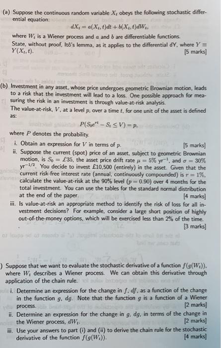 (a) Suppose the continuous random variable X, obeys | Chegg.com