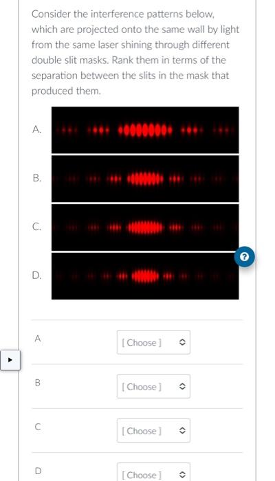 Solved Consider the interference patterns below, which are | Chegg.com