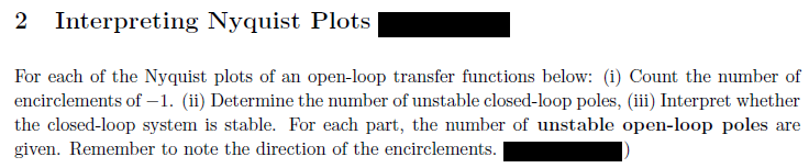 Solved 2 ﻿Interpreting Nyquist PlotsFor each of the Nyquist | Chegg.com