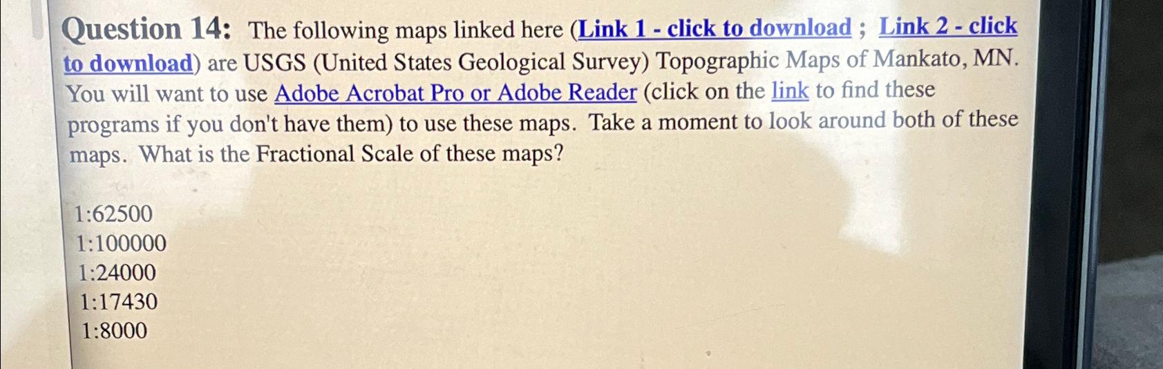 Solved Question 14: The following maps linked here ( ﻿ Link | Chegg.com