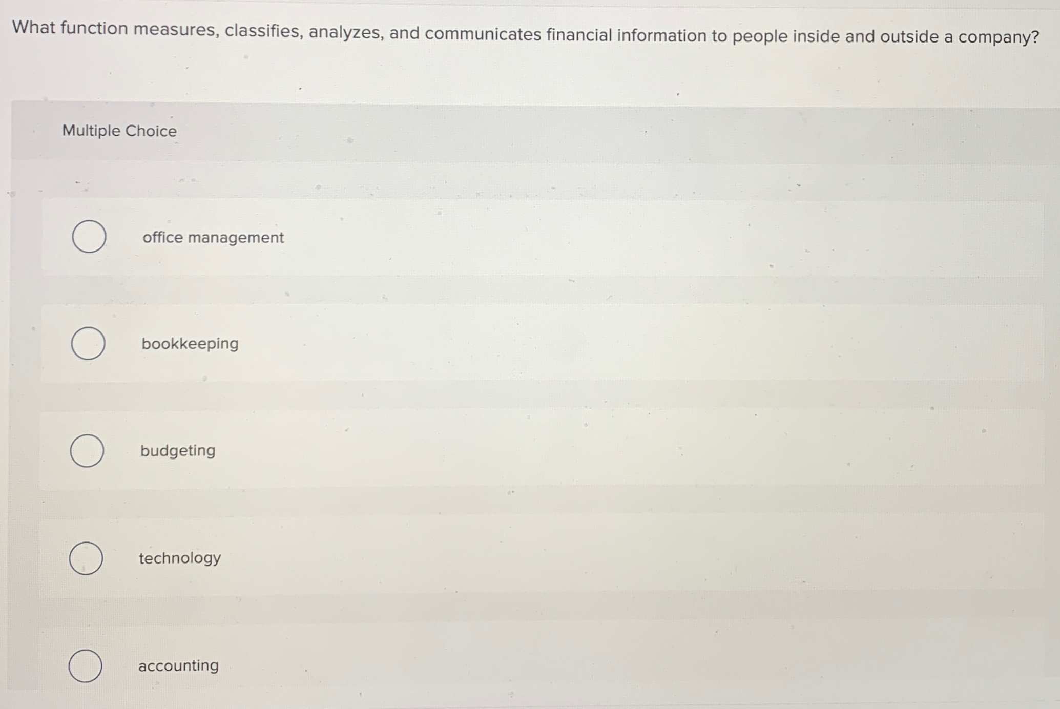 Solved What function measures, classifies, analyzes, and | Chegg.com