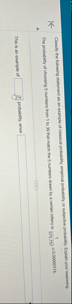Solved Classify the following statement as an example of | Chegg.com