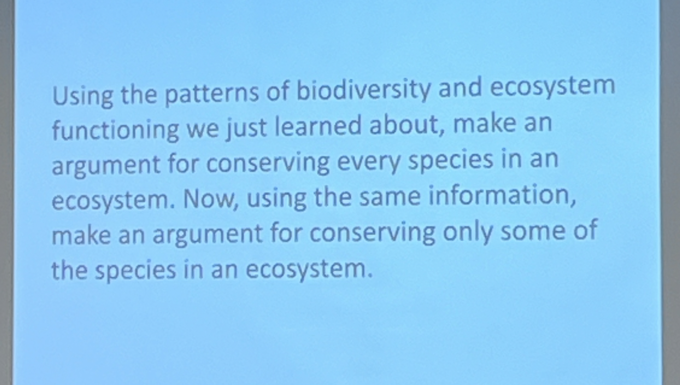 Solved Using the patterns of biodiversity and ecosystem | Chegg.com