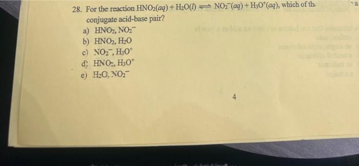 Solved 28. For the reaction | Chegg.com