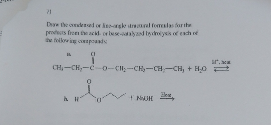 Solved Draw the condensed or line-angle structural formulas | Chegg.com