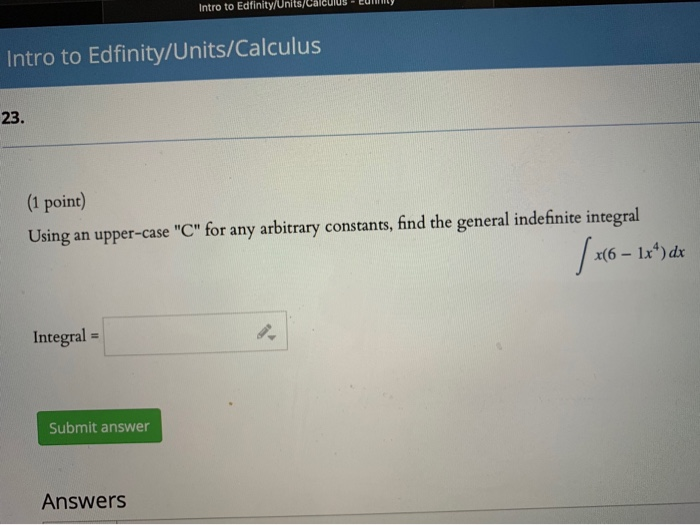 Solved Intro To Ealinity/UNITS/Calculus Intro to | Chegg.com