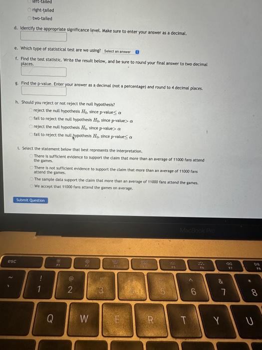 Solved A large sports team elaims that, on average, 11000 | Chegg.com