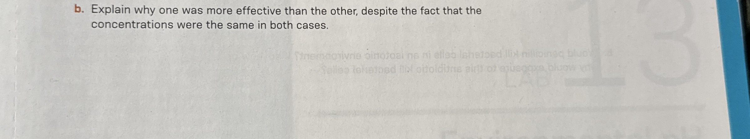 Solved b. ﻿Explain why one was more effective than the | Chegg.com