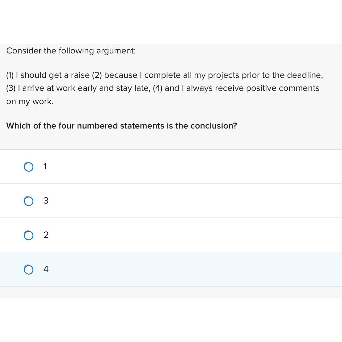 Solved Consider the following argument:(1) ﻿I should get a | Chegg.com
