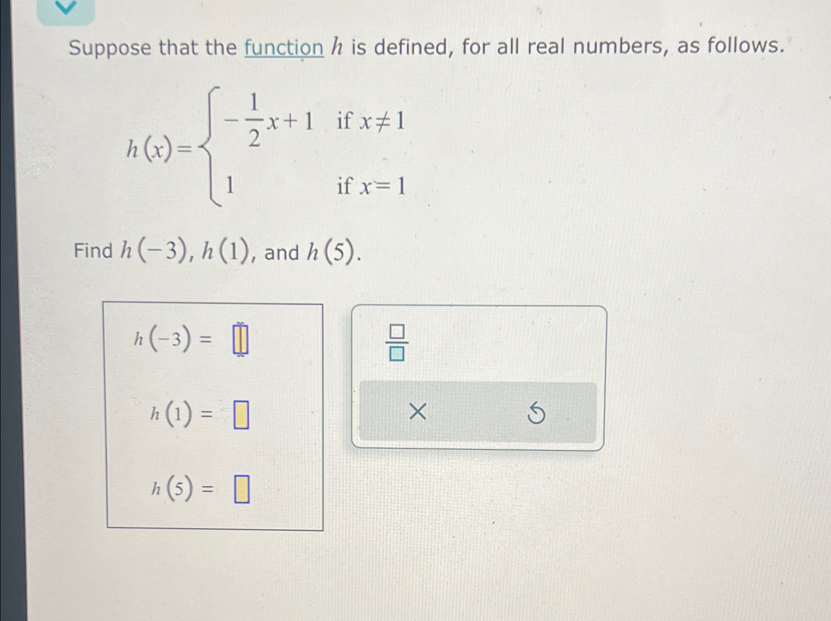 Solved Suppose that the function h ﻿is defined, for all real | Chegg.com