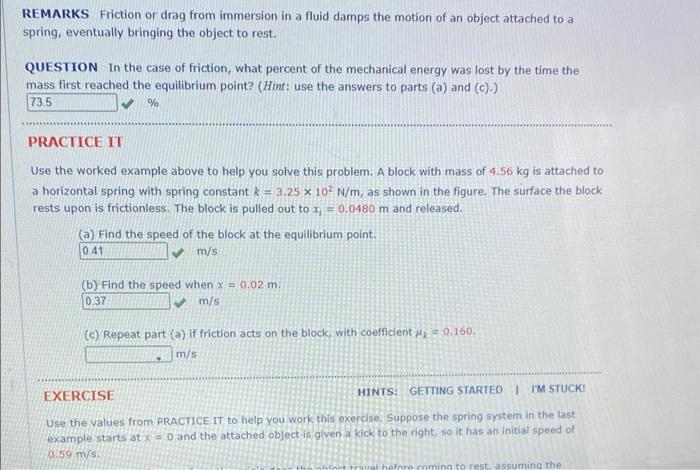 Solved GOAL Use conservation of energy to calculate the | Chegg.com