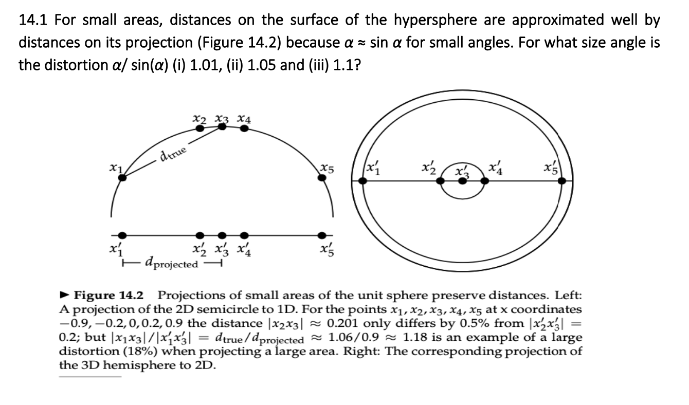 Solved 14.1 ﻿For small areas, distances on the surface of | Chegg.com