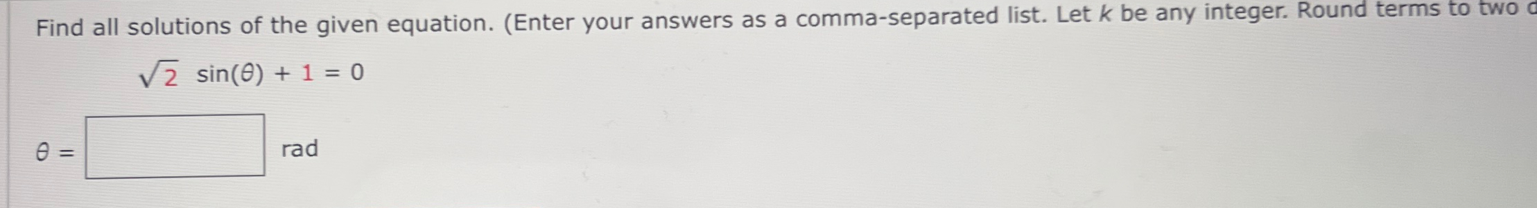 Solved Find all solutions of the given equation. (Enter your | Chegg.com
