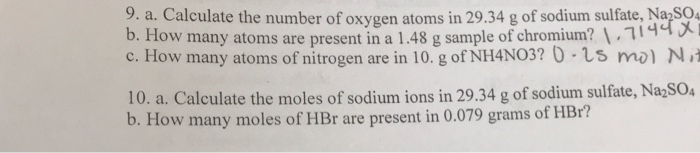 Solved y. a. Calculate the number of oxygen atoms in 29.34 g | Chegg.com