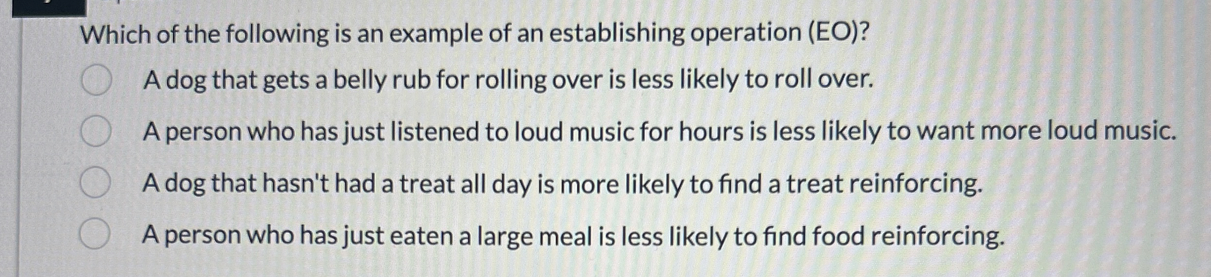Solved Which of the following is an example of an | Chegg.com