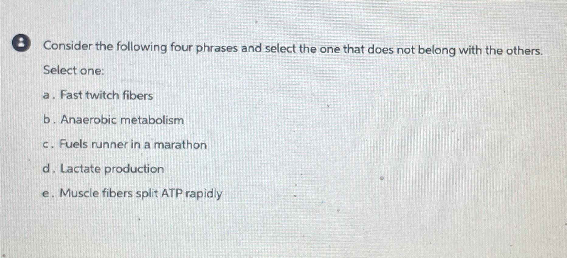 Solved (2) ﻿Consider the following four phrases and select | Chegg.com