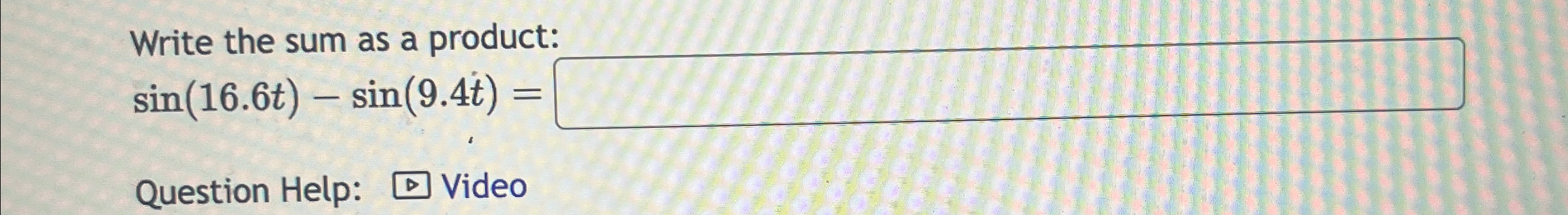 Solved Write the sum as a | Chegg.com