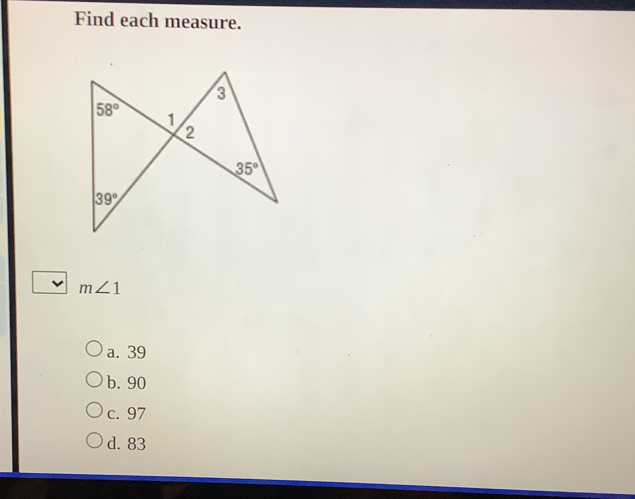 Solved Find each measure.m