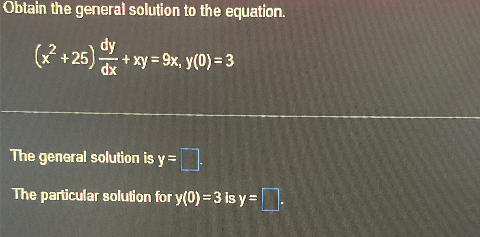 Solved Obtain the general solution to the | Chegg.com