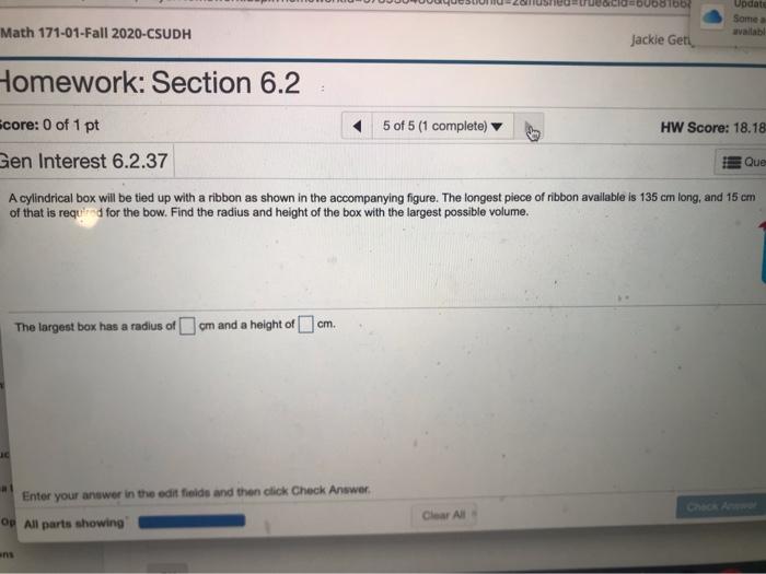 Solved Update Some available Math 171-01-Fall 2020-CSUDH | Chegg.com