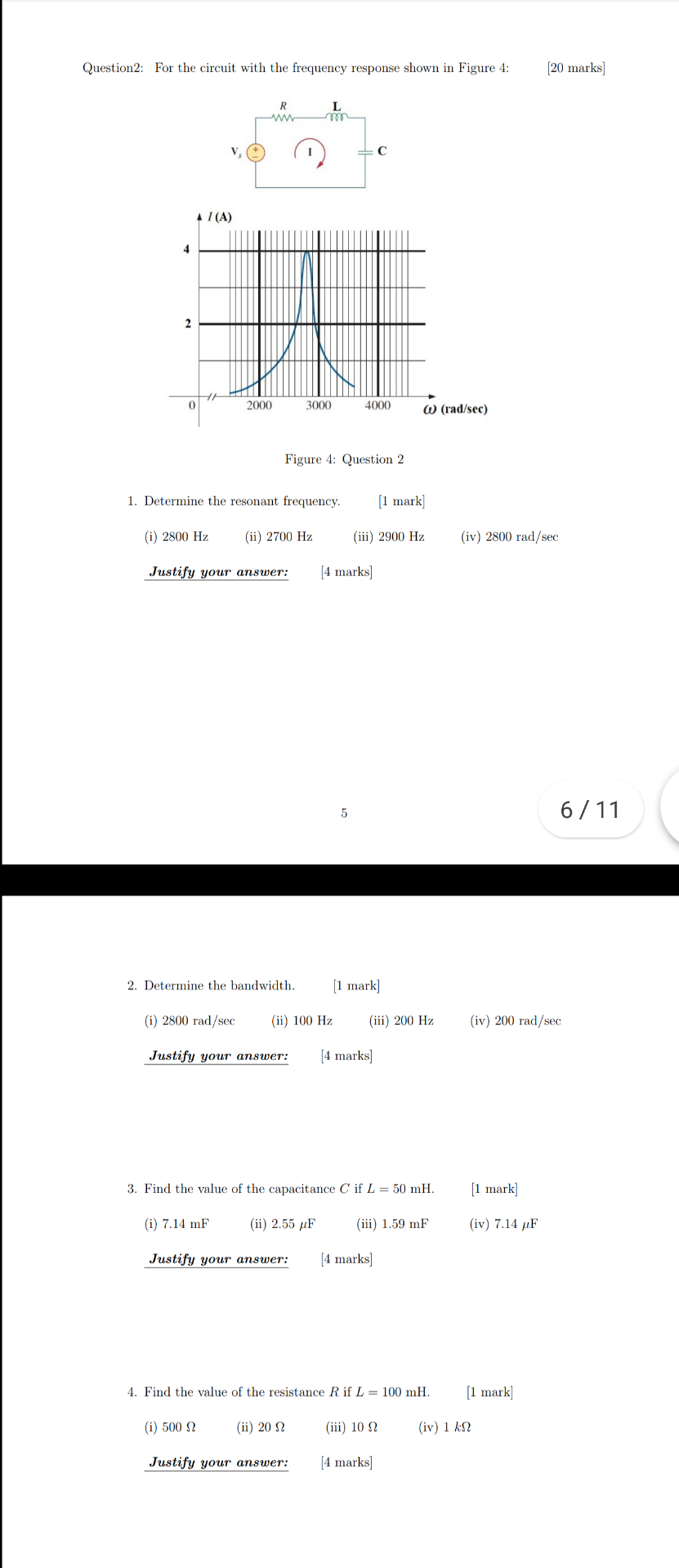 Solved Question2: For the circuit with the frequency | Chegg.com Solved Question2: For the circuit with the frequency | Chegg.com