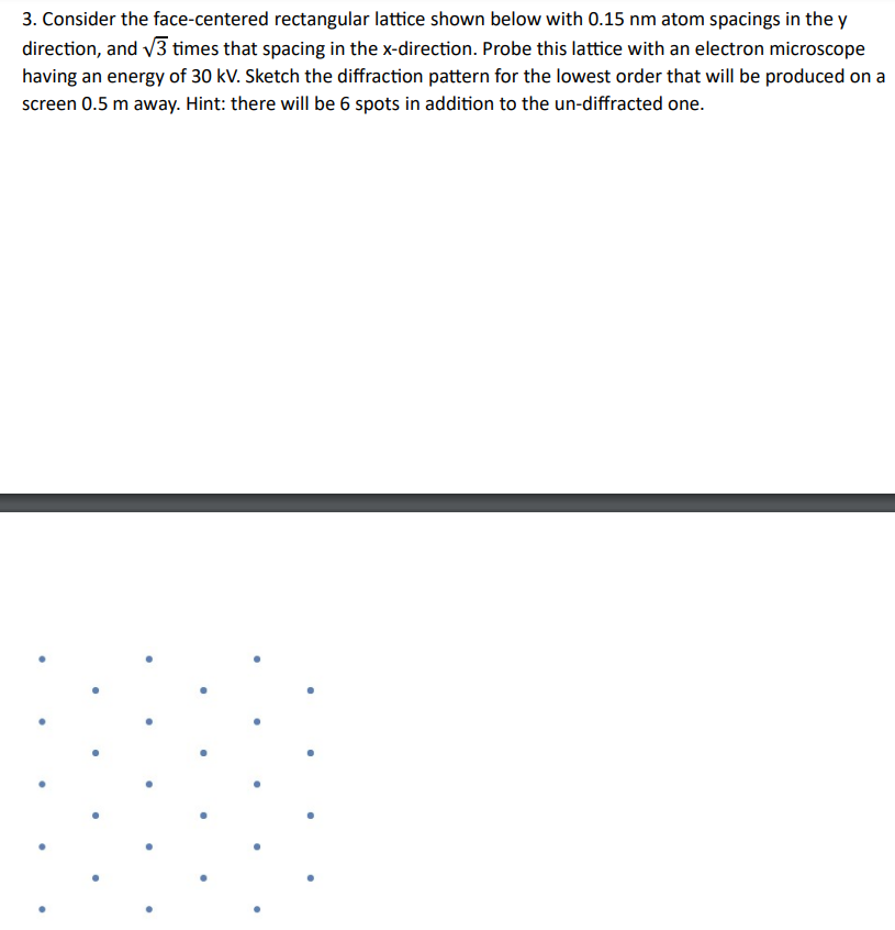 Consider the face-centered rectangular lattice shown | Chegg.com