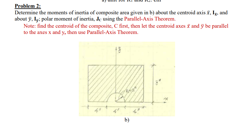Solved Problem 2:Note: find the centroid of the composite, C | Chegg.com