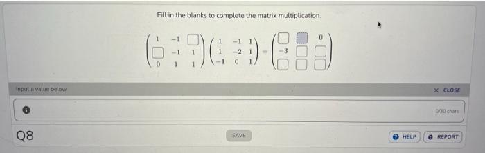 Solved Fill in the blanks to complete the matrix | Chegg.com