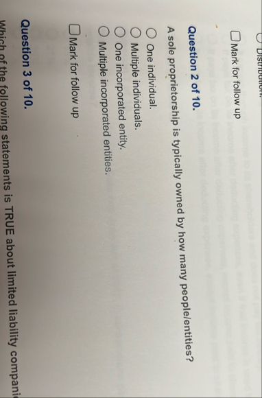 Solved ﻿Mark for follow upQuestion 2 ﻿of 10.A sole | Chegg.com