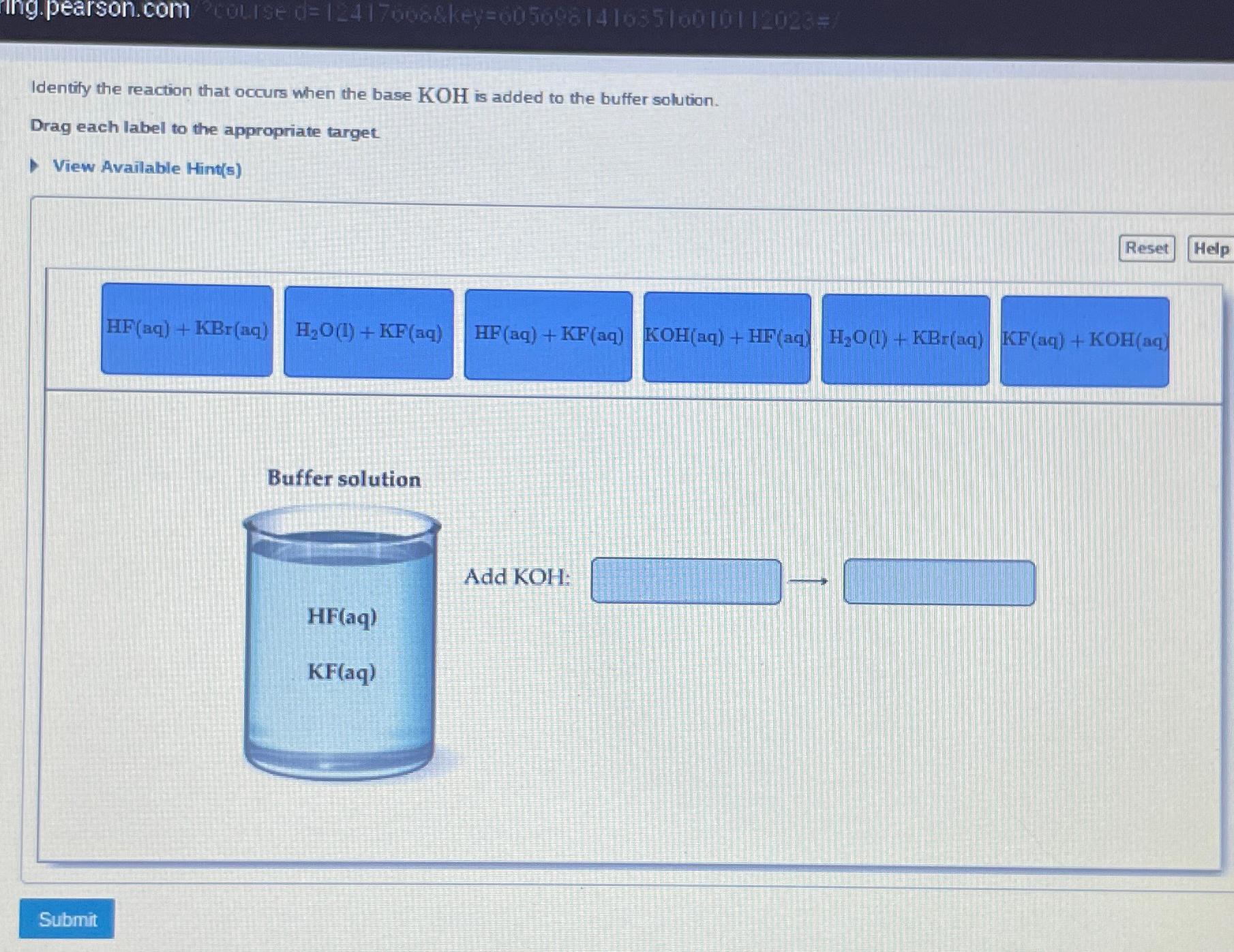 Solved Identify the reaction that occurs when the base KOH | Chegg.com