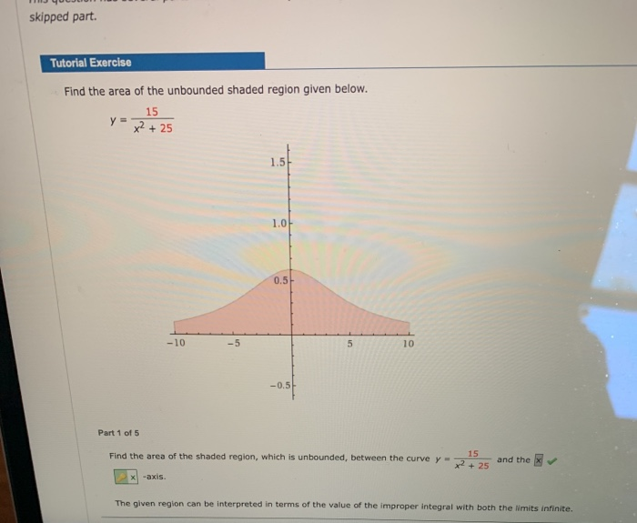 Solved skipped part. Tutorial Exercise Find the area of the | Chegg.com