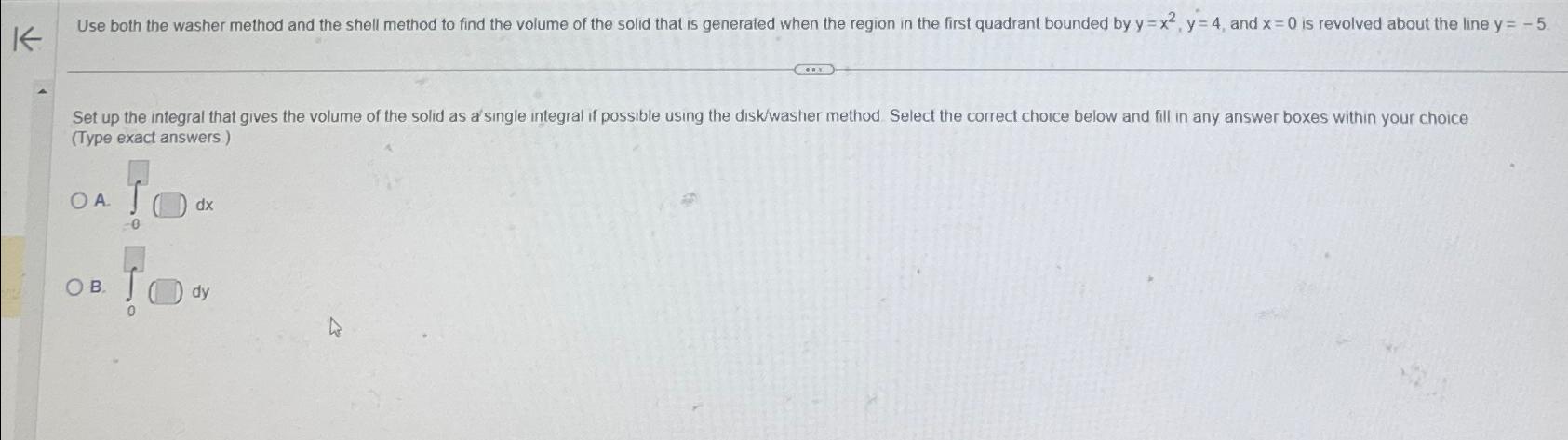 Solved Use both the washer method and the shell method to | Chegg.com