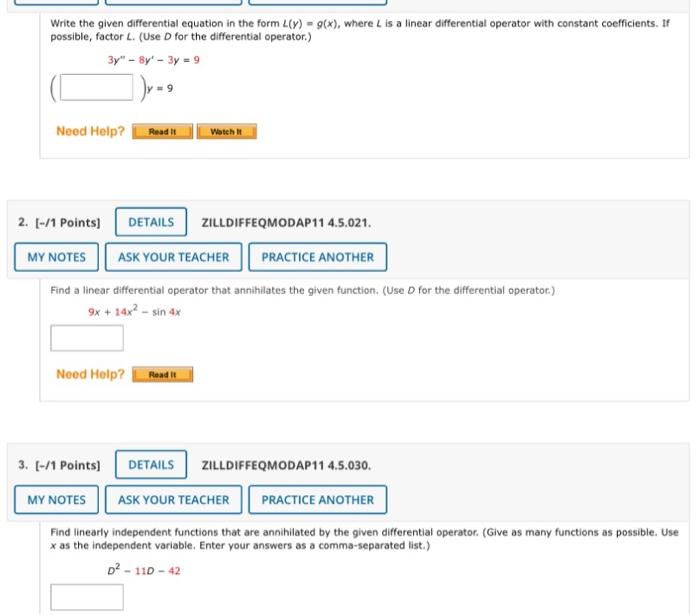 Solved Write the given differential equation in the form | Chegg.com