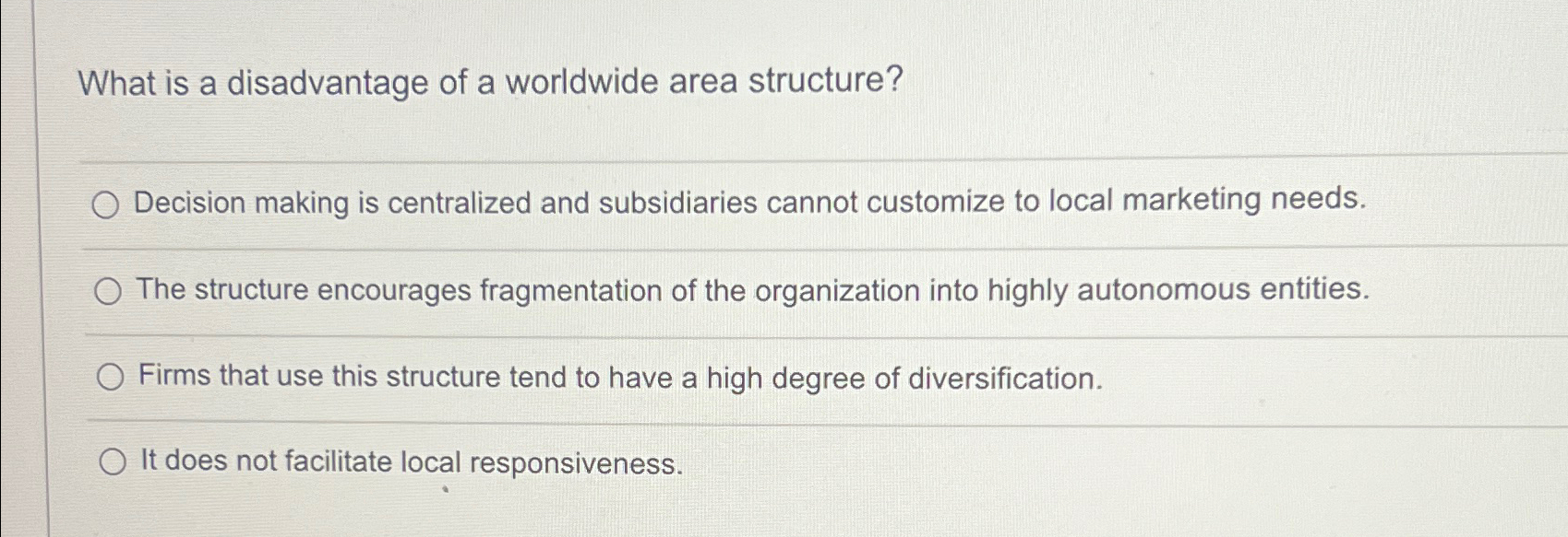 Solved What is a disadvantage of a worldwide area | Chegg.com