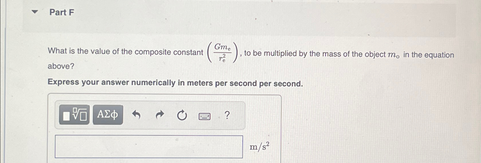 Solved Part FWhat is the value of the composite constant | Chegg.com