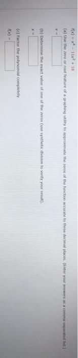 Solved FX41X (a) Use the root feature of a graphing utility | Chegg.com