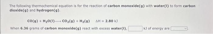 Solved The following thermochemical equation is for the | Chegg.com