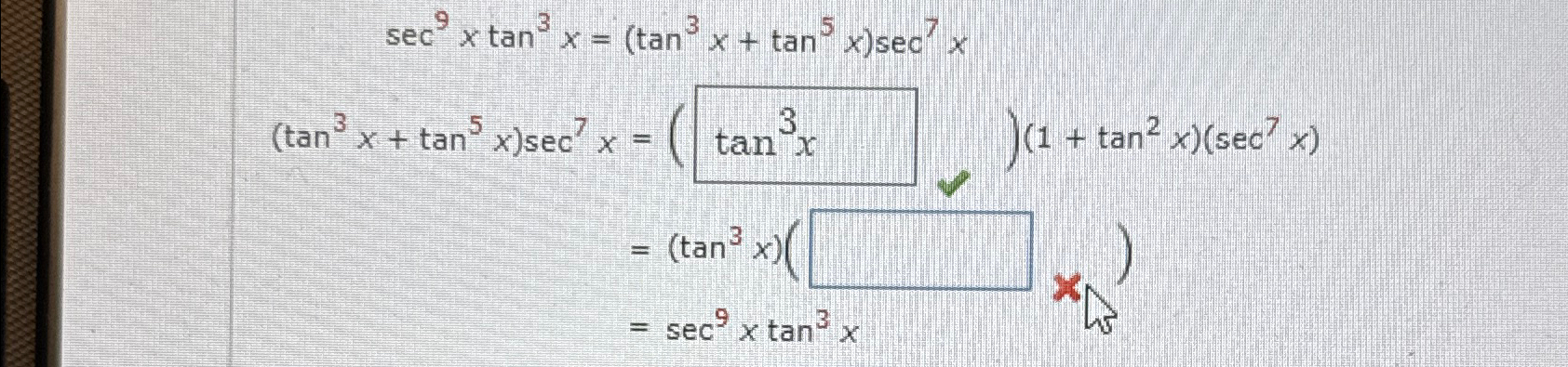 Solved Verify the identity. (Simplify at each step) | Chegg.com Solved Verify the identity. (Simplify at each step) | Chegg.com