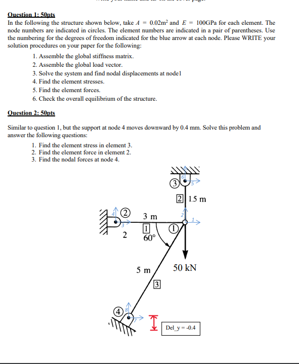 Solved Question 1: 50ptsIn the following the structure shown | Chegg.com