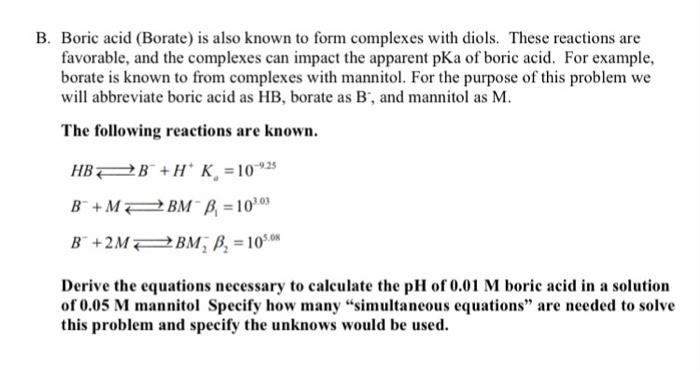 Boric Acid can be a surprisingly complex substance. | Chegg.com