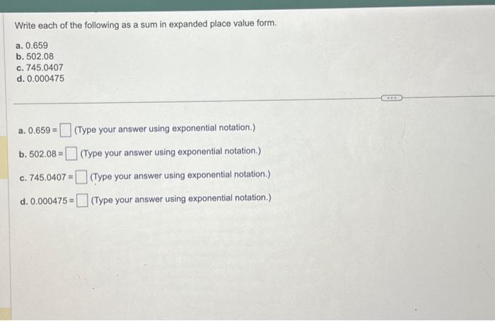 Solved Write each of the following as a sum in expanded | Chegg.com