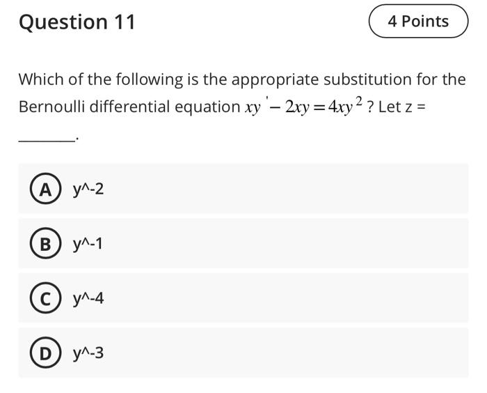 Solved Which Of The Following Is The Appropriate
