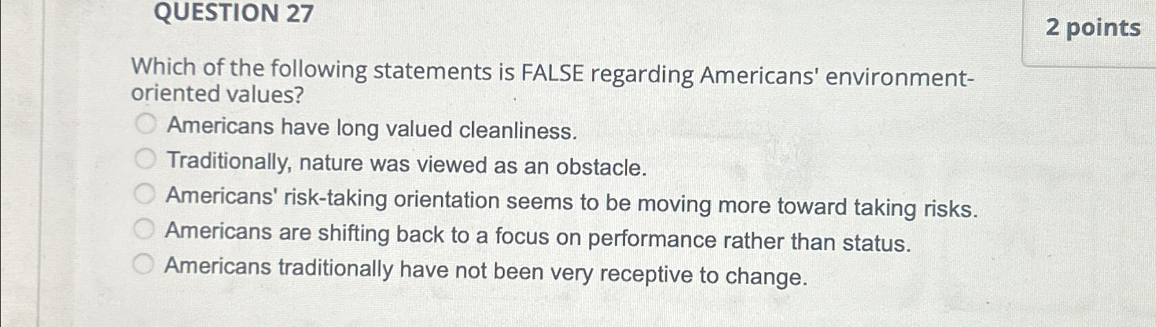 Solved QUESTION 272 ﻿pointsWhich of the following statements | Chegg.com