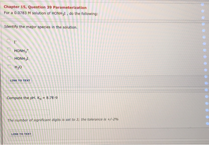 Solved Chapter 15, Question 39 Parameterization For a 0.0783 | Chegg.com